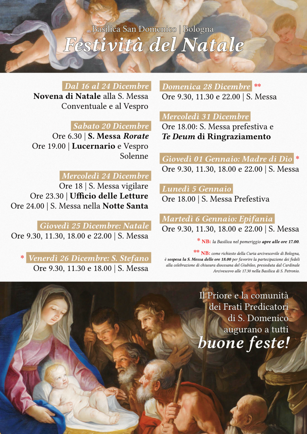 Festività del Natale | Convento San Domenico Bologna